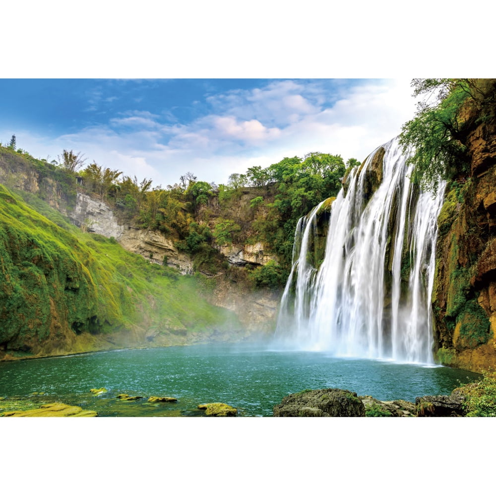 Spring Natural Scenery Backdrop for Photography Waterfall Mountain ...