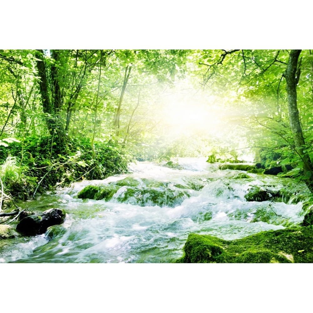 Spring Natural Scenery Backdrop for Photography Waterfall Mountain ...