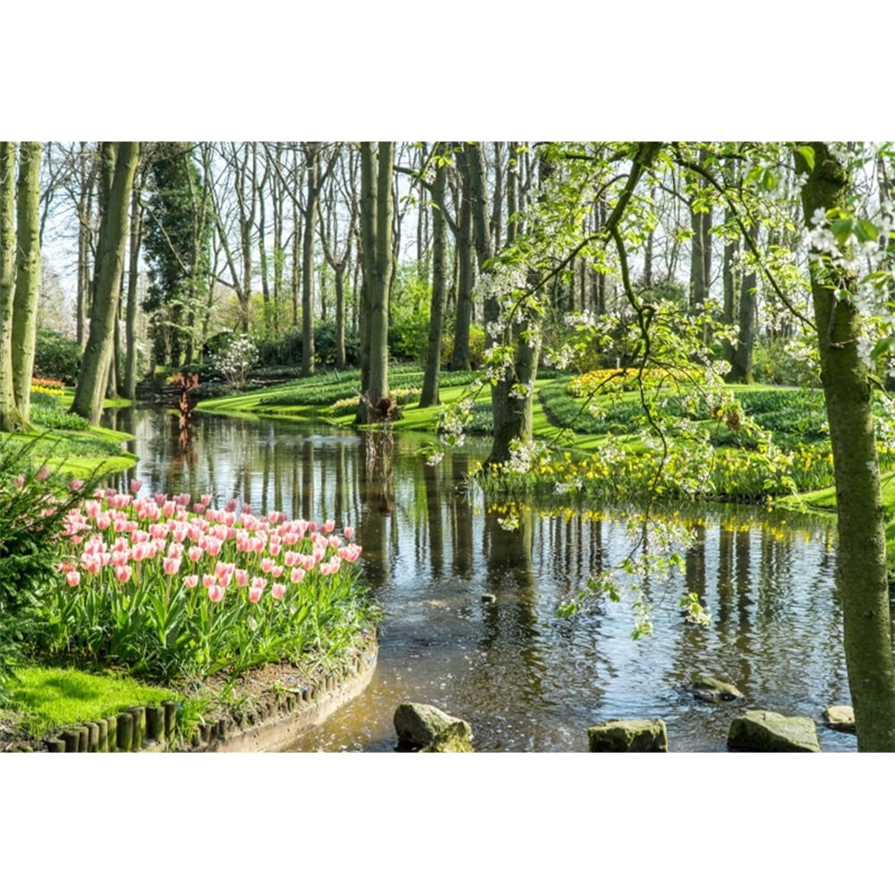 Spring Natural Scenery Backdrop for Photography Waterfall Mountain ...