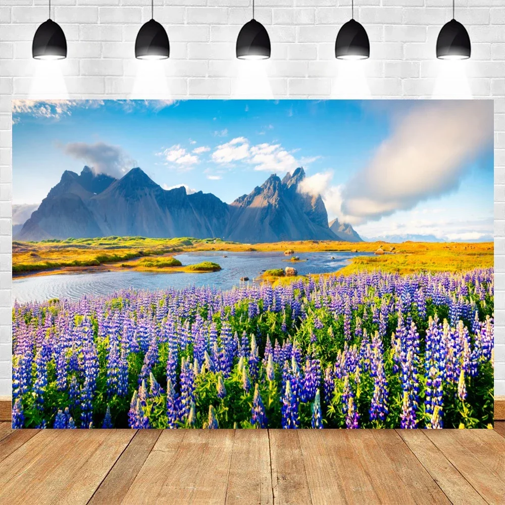 Spring Natural Scenery Backdrop for Photography Waterfall Mountain ...