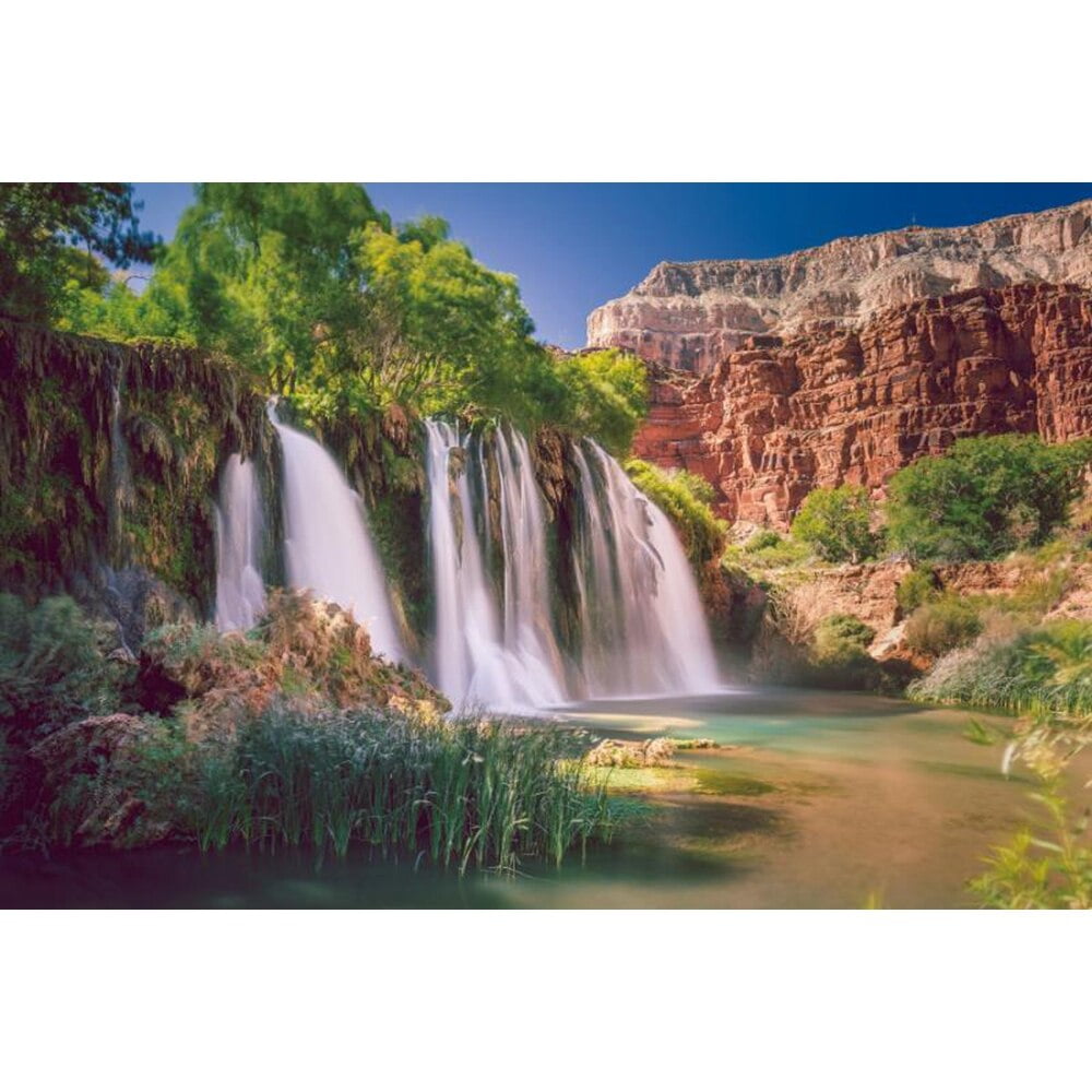 Spring Natural Scenery Photocall Forest Waterfall Landscape ...