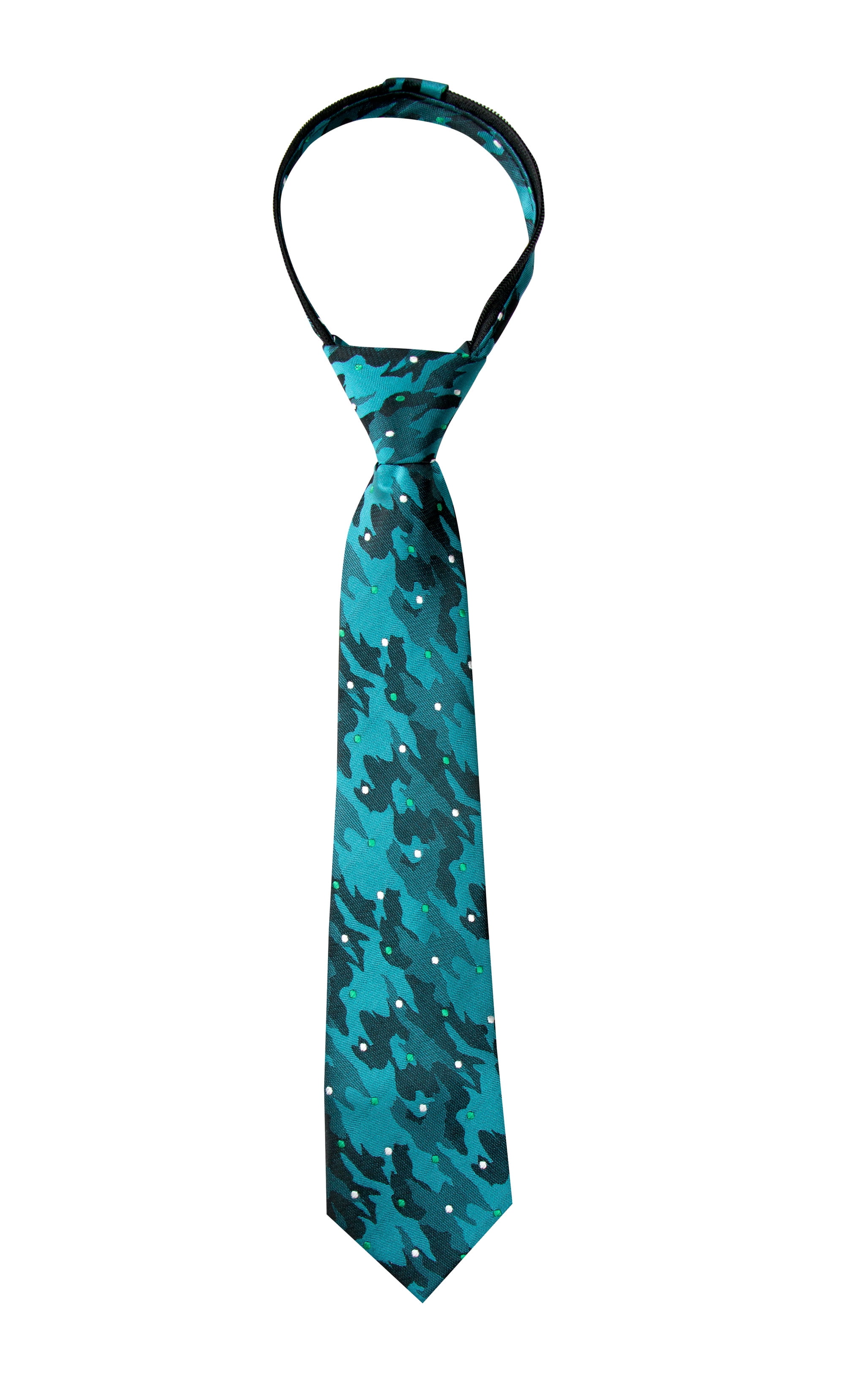 Spring Notion Boy's Dotted Camoflouge Woven Zipper Tie - Walmart.com