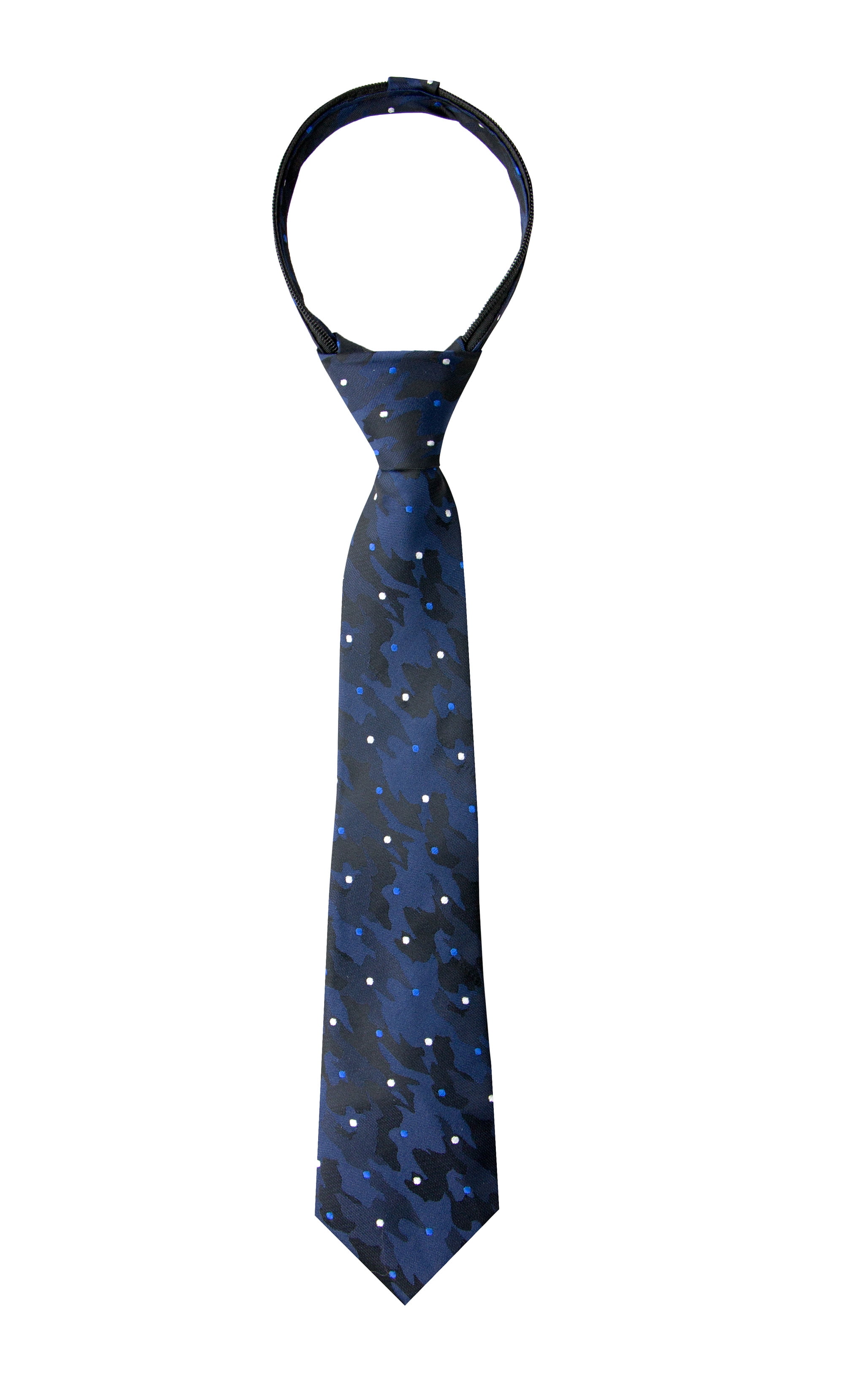 Spring Notion Boy's Dotted Camoflouge Woven Zipper Tie - Walmart.com
