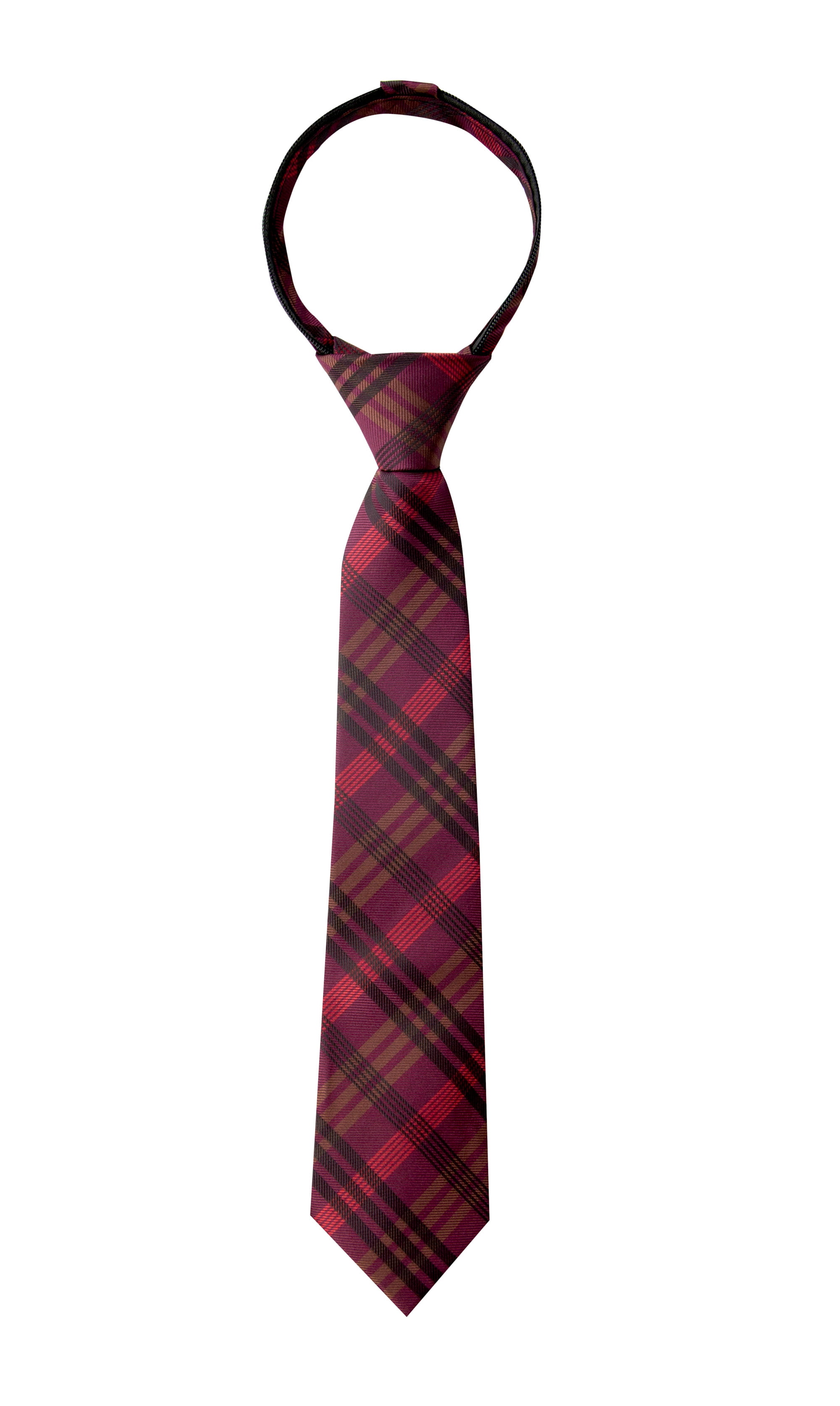Spring Notion Boy's Plaid Woven Zipper Tie - Walmart.com