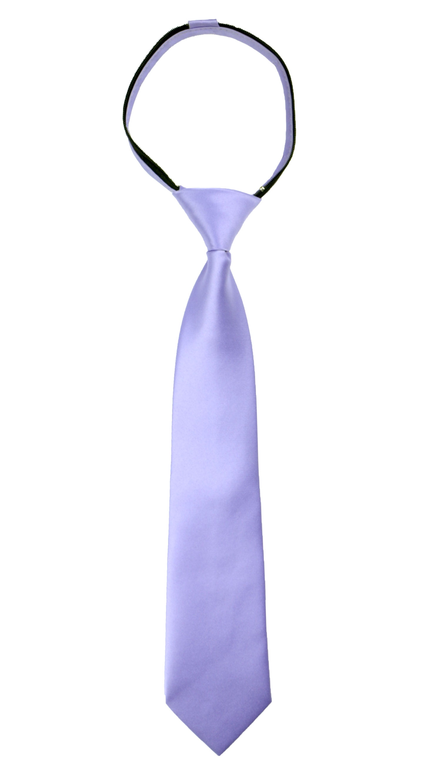 Spring Notion Boy's Solid Color Satin Zipper Tie - Walmart.com