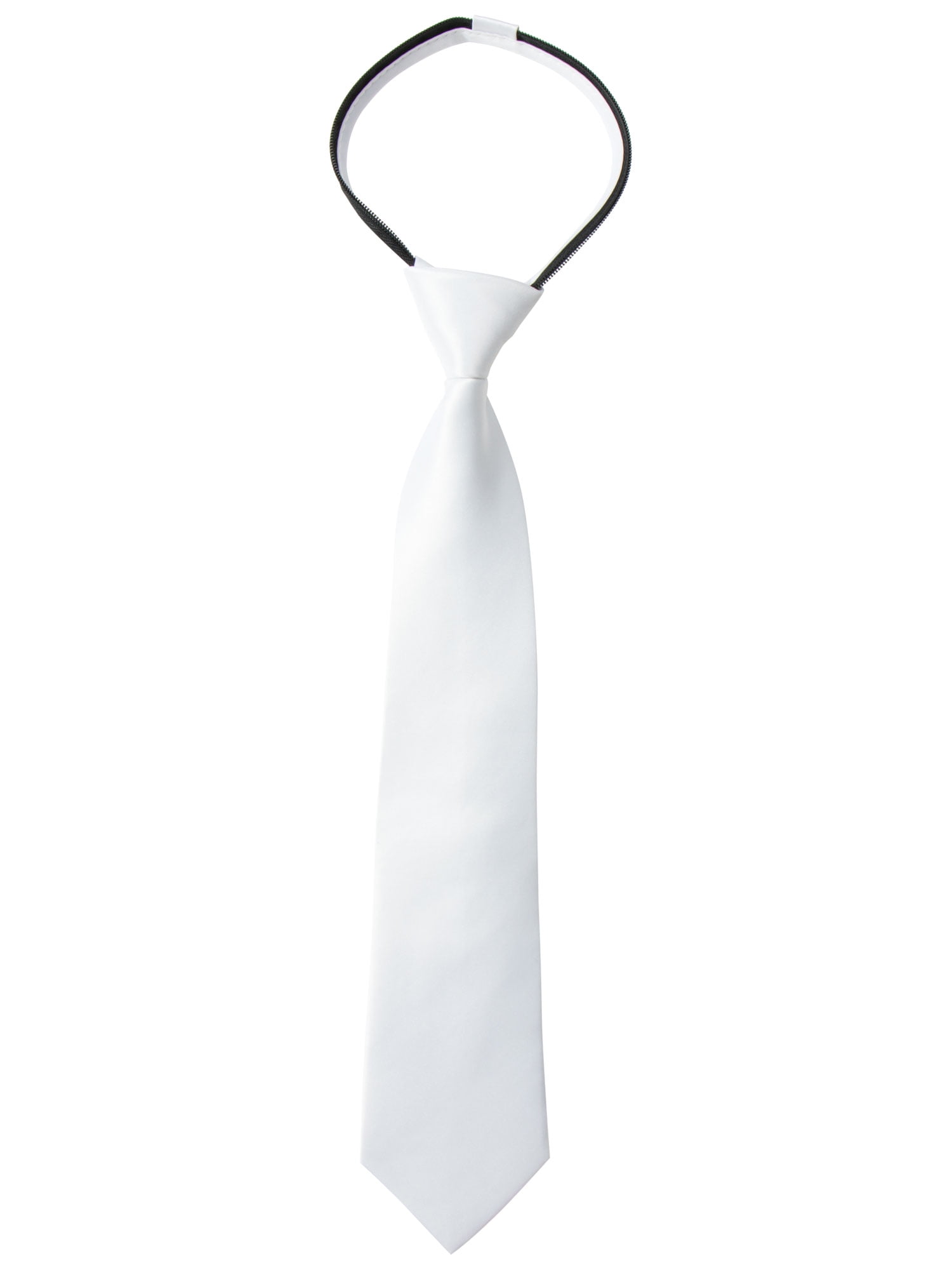 Spring Notion Boy's Solid Color Satin Zipper Tie - Walmart.com