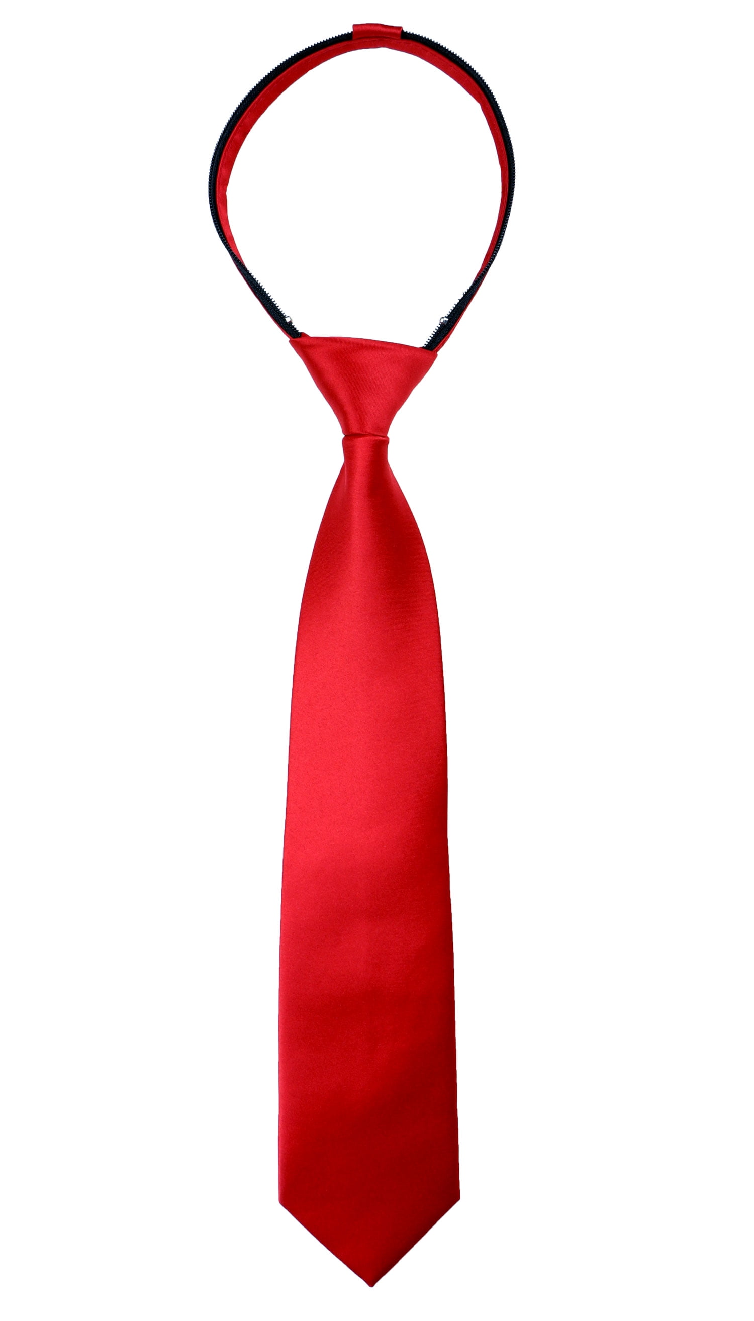 Spring Notion Boy's Solid Color Satin Zipper Tie - Walmart.com