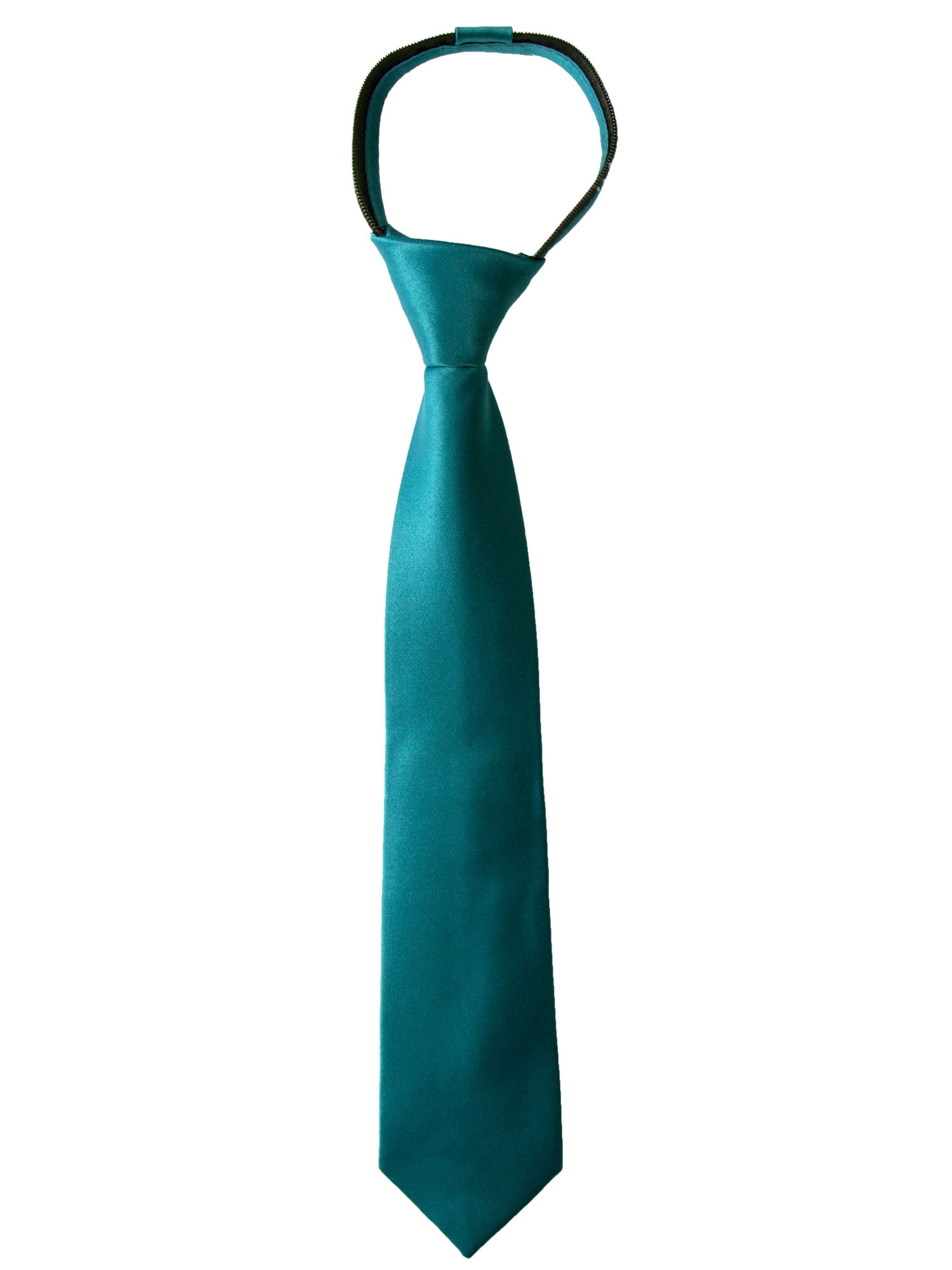 Spring Notion Boy's Solid Color Satin Zipper Tie - Walmart.com