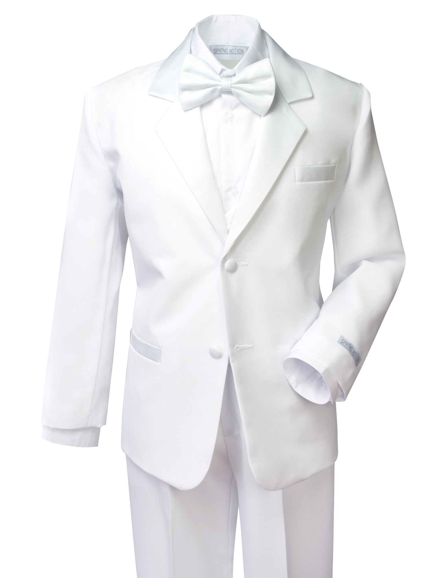 Spring Notion Boys' Classic Fit Tuxedo Set White - Walmart.com