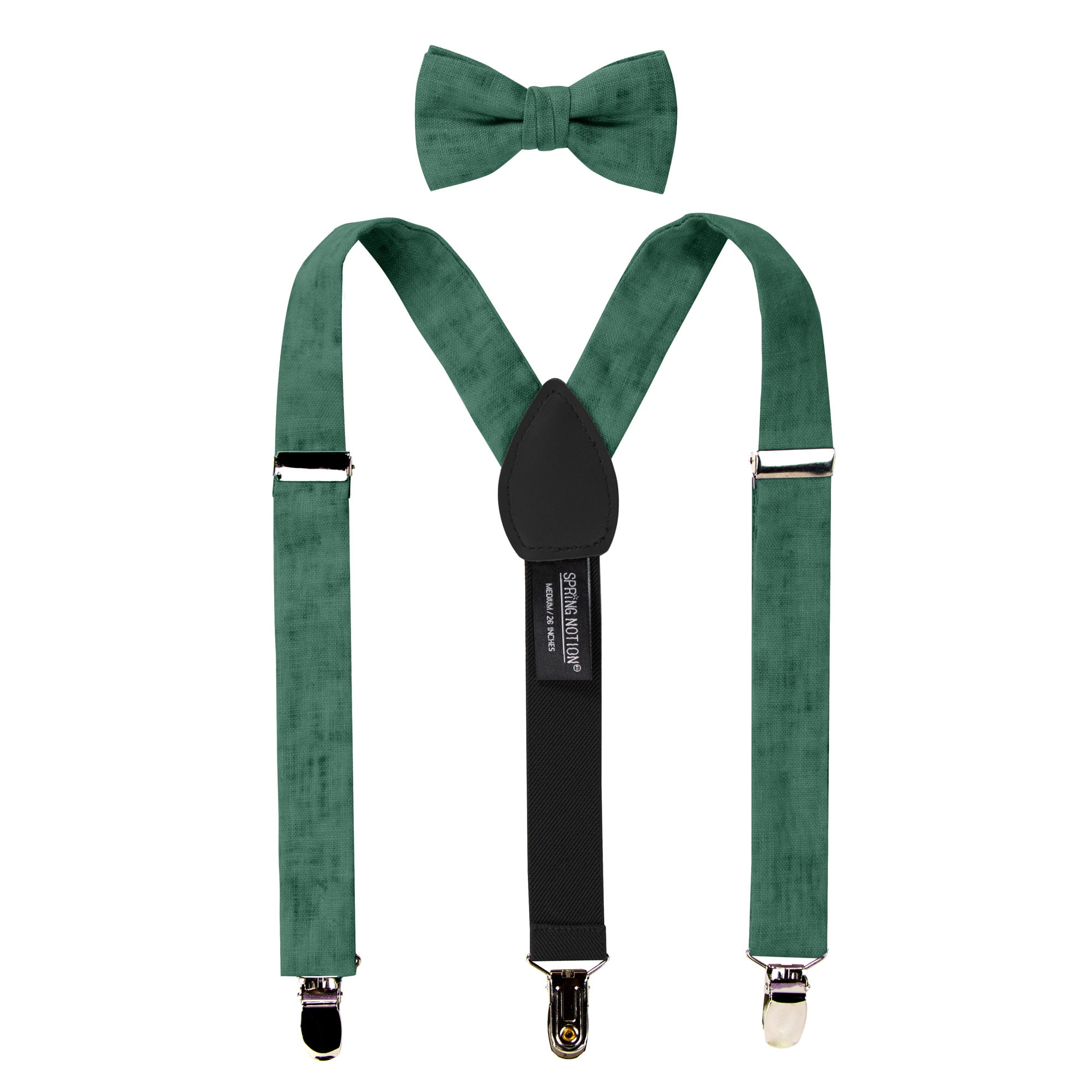 Spring Notion Boys' Mottled Linen Suspenders and Bow Tie Set - Walmart.com