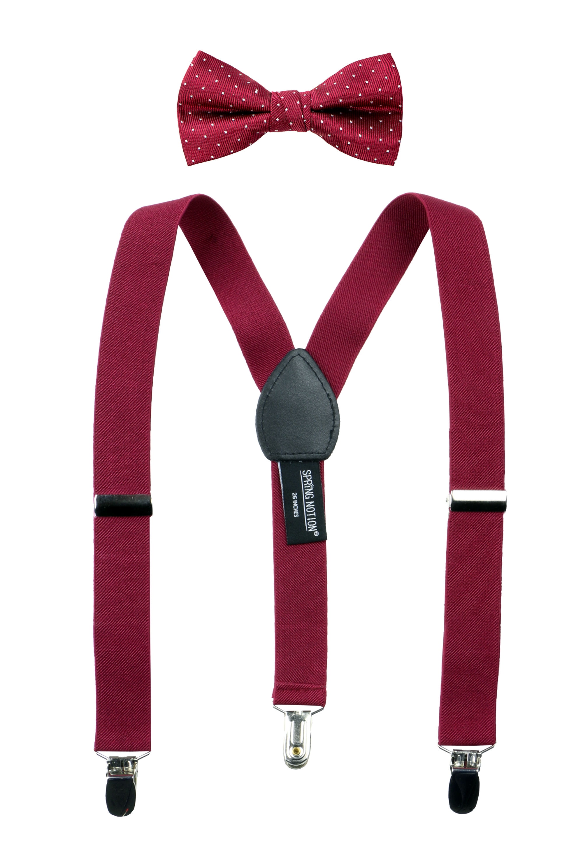 Spring Notion Boys' Suspenders and Polka Dot Bow Tie Set - Walmart.com