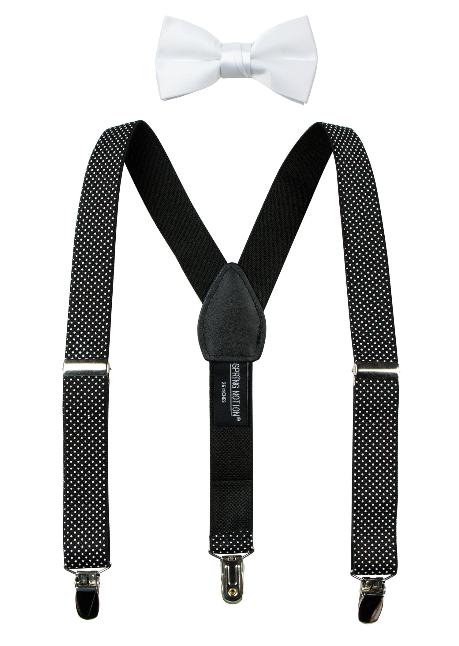 Spring Notion Boys' Suspenders and Solid Color Bowtie Set - Walmart.com