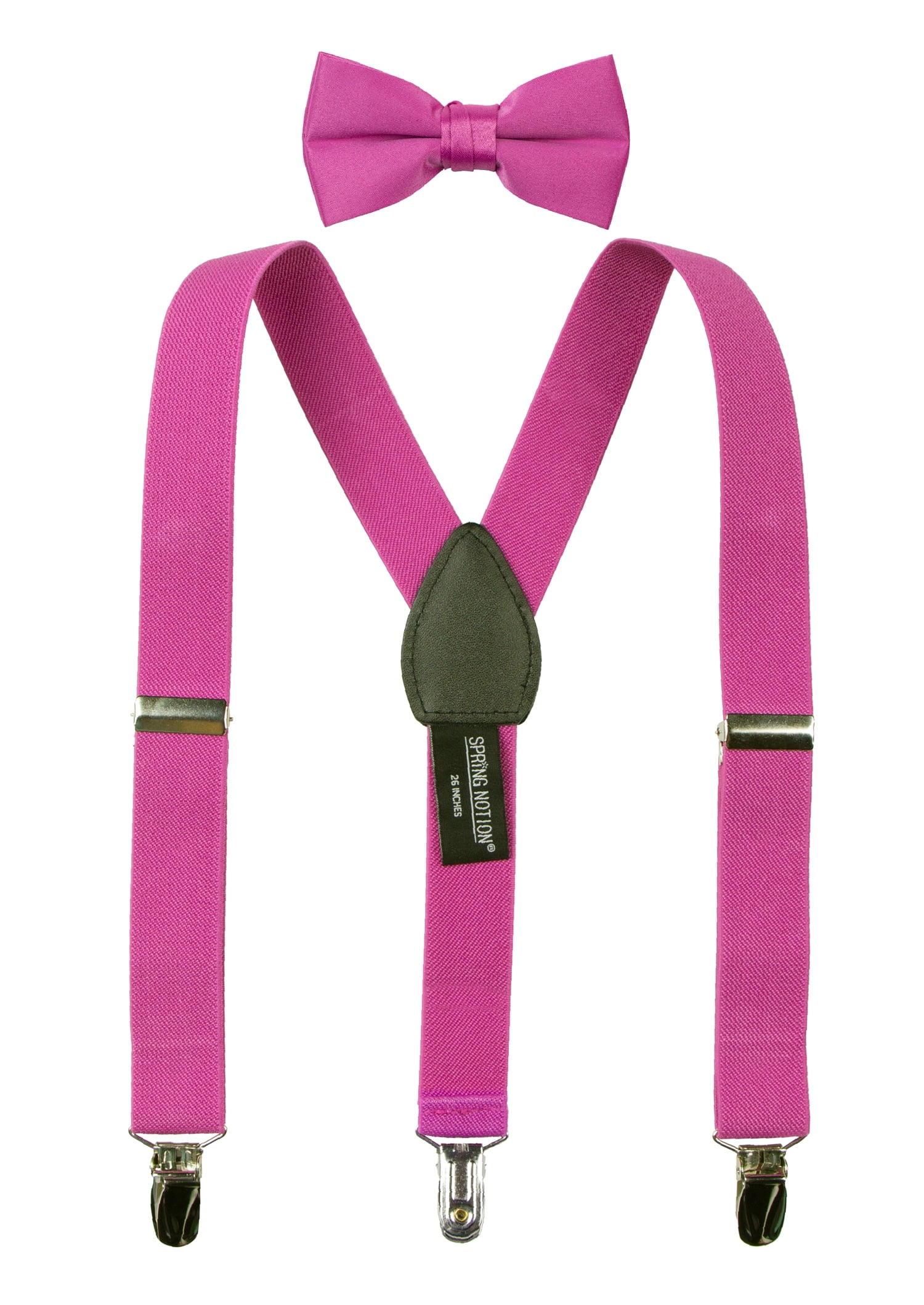 Spring Notion Boys' Suspenders and Solid Color Bowtie Set - Walmart.com