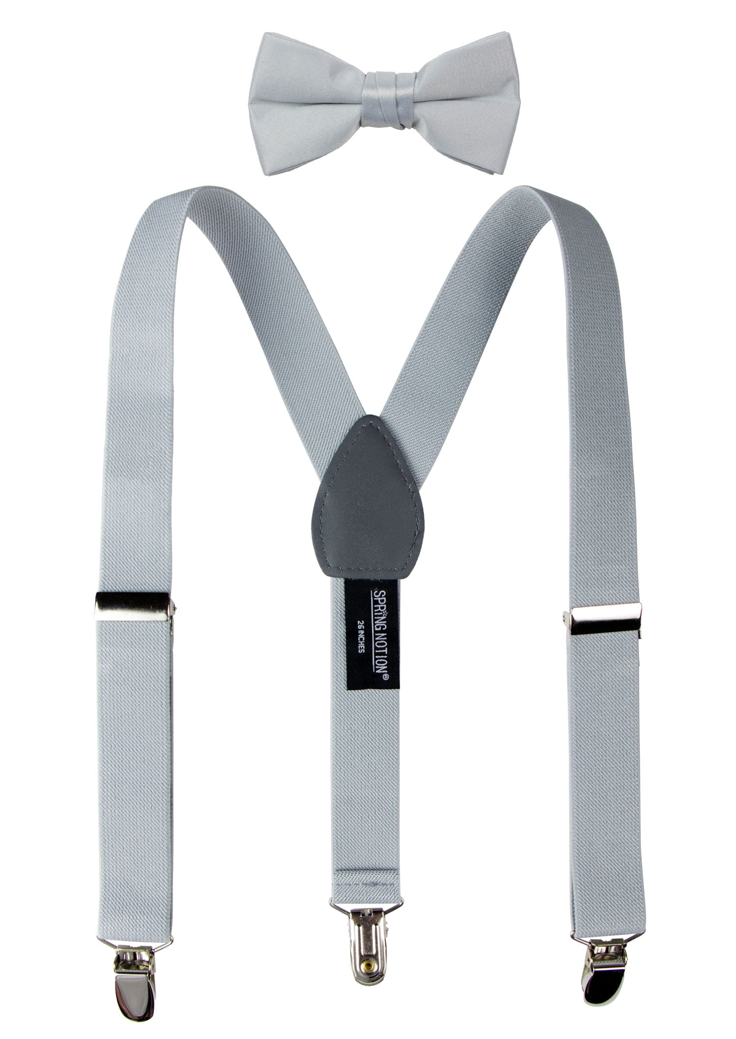 Spring Notion Boys' Suspenders and Solid Color Bowtie Set - Walmart.com