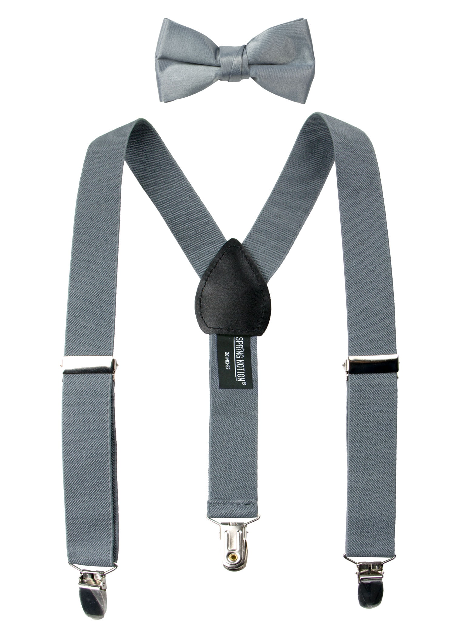 Spring Notion Boys' Suspenders and Solid Color Bowtie Set - Walmart.com