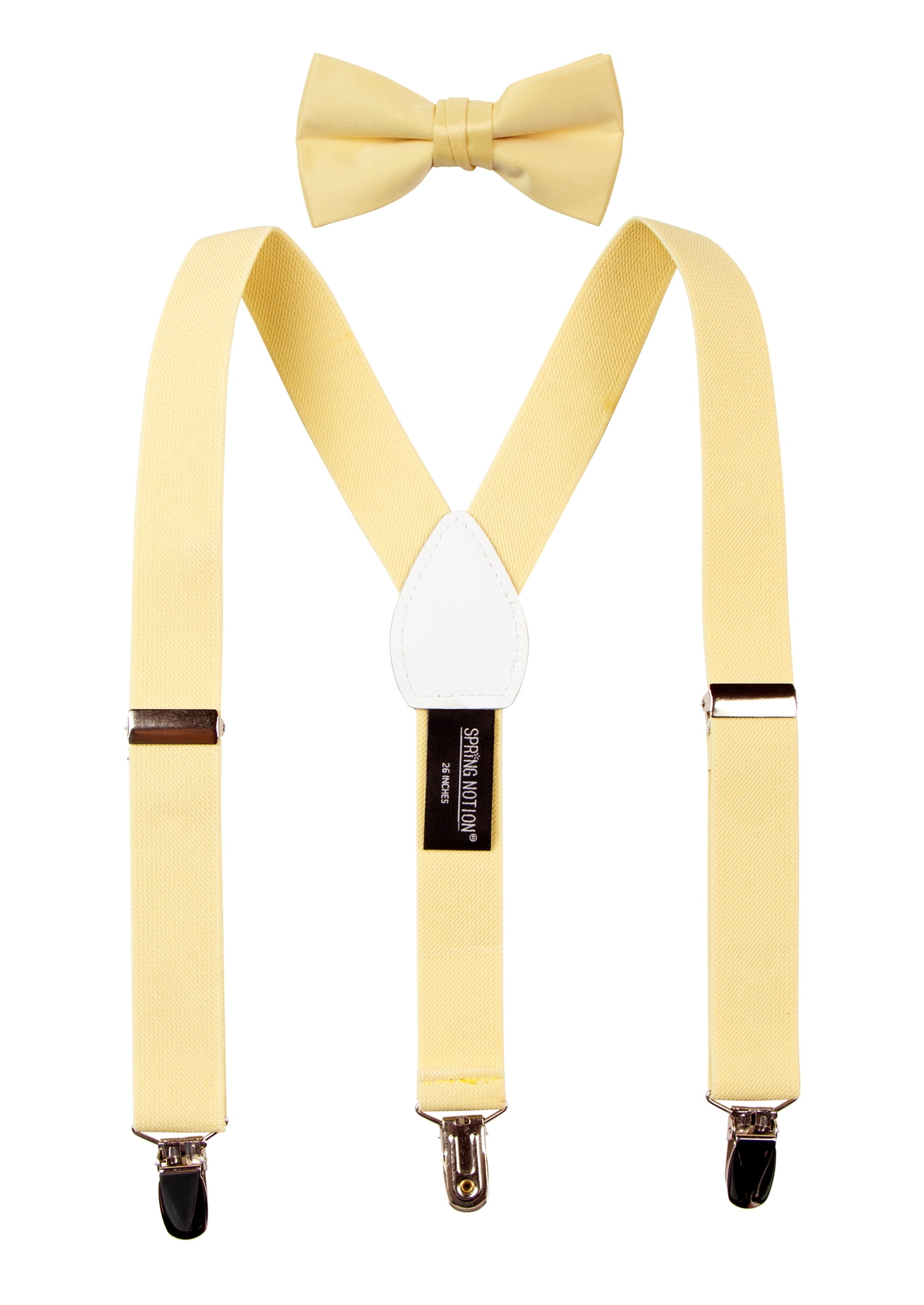 Spring Notion Boys' Suspenders and Solid Color Bowtie Set - Walmart.com