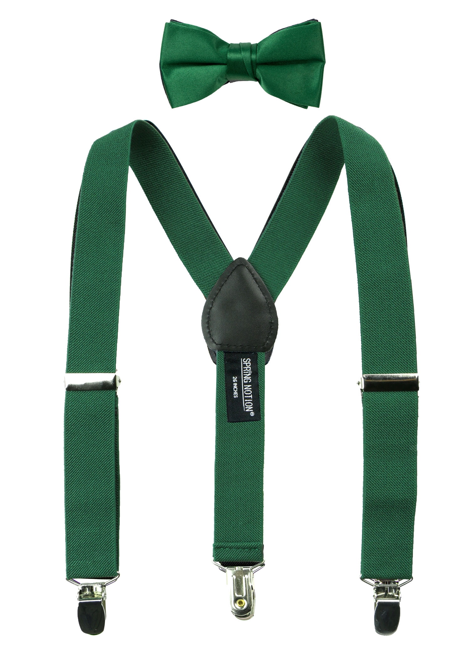 Spring Notion Boys' Suspenders and Solid Color Bowtie Set - Walmart.com