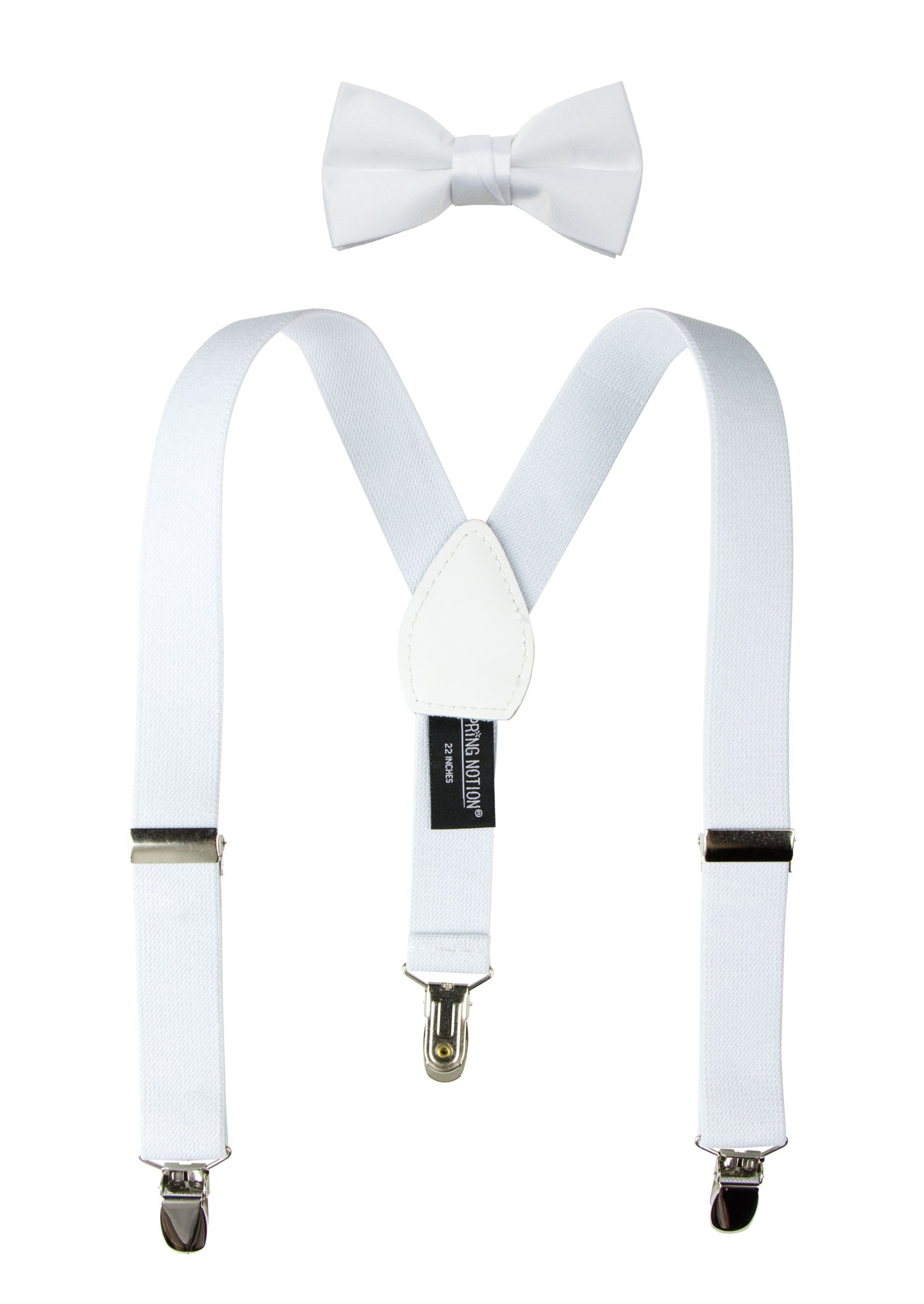 Spring Notion Boys' Suspenders and Solid Color Bowtie Set - Walmart.com