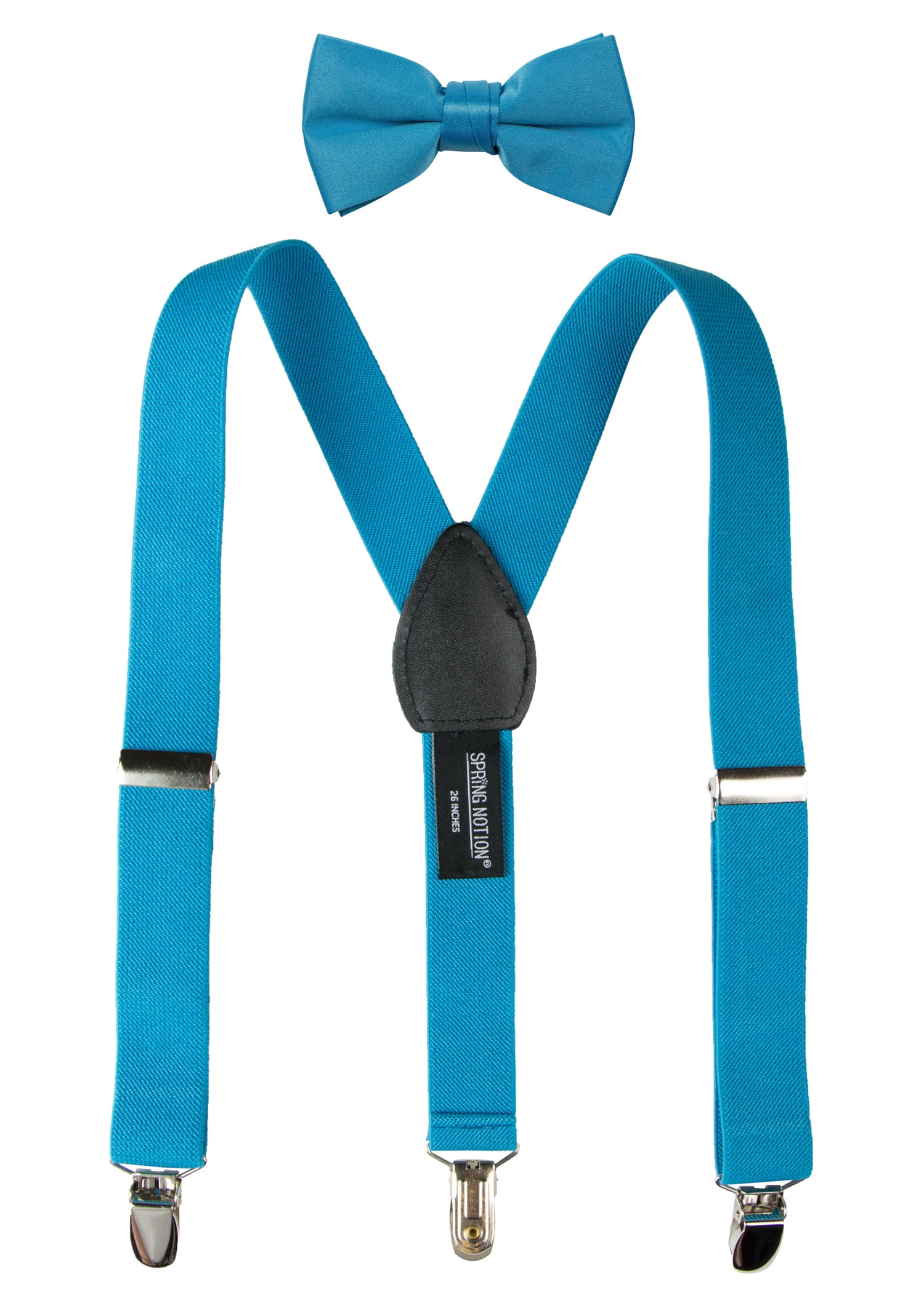 Spring Notion Boys' Suspenders and Solid Color Bowtie Set - Walmart.com