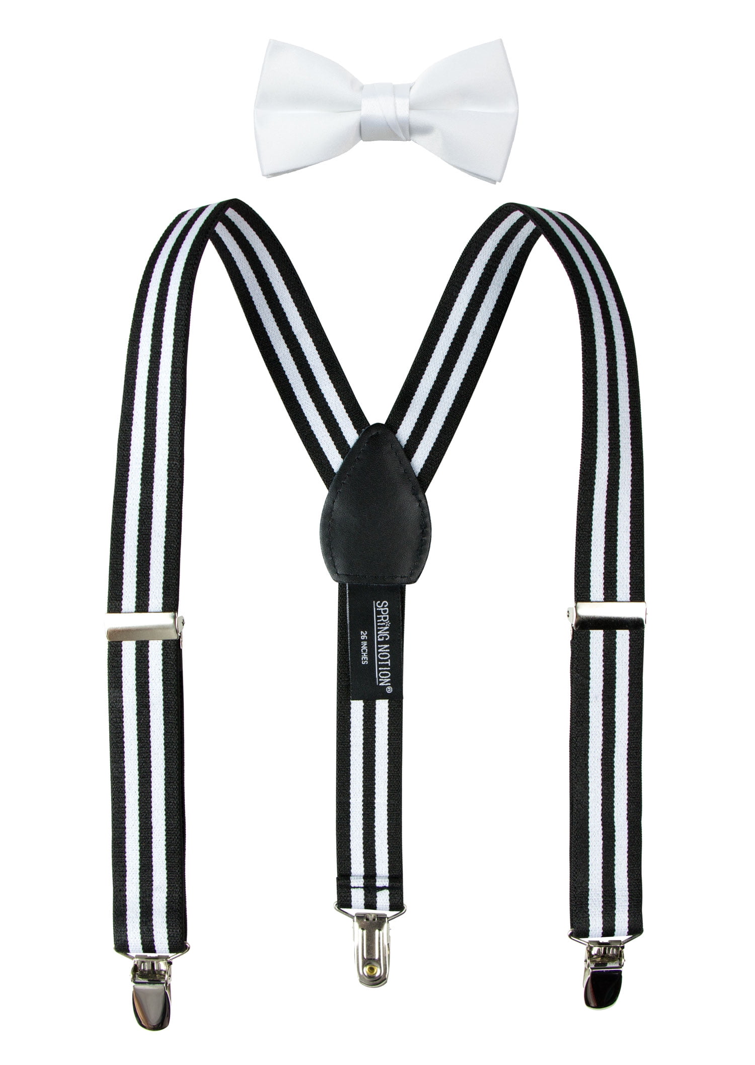 Spring Notion Boys' Suspenders and Solid Color Bowtie Set - Walmart.com