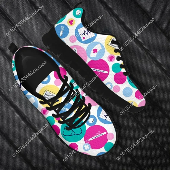 Spring Nurse Flat Shoes Women Cute Cartoon Nurses Printed Women's ...