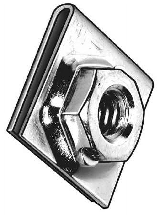 Spring Nut, U, 1/4"-20, Steel, PK10 - Walmart.com