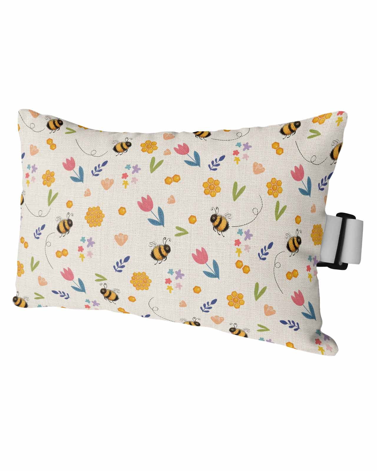 Spring Outdoor Head Resting Pillows with Insert Cartoon Red Flower ...