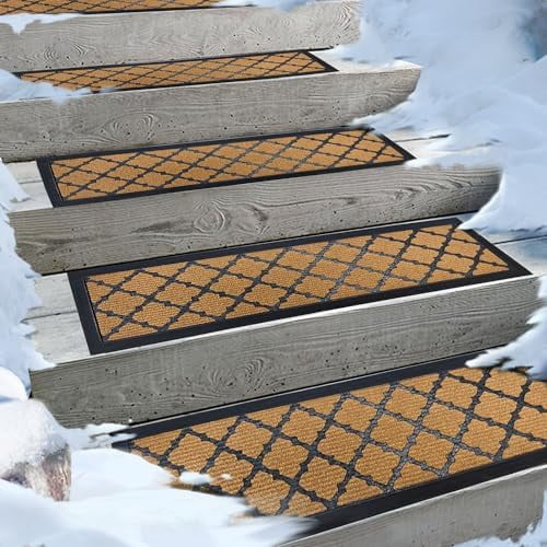 Spring Outdoor Stair Treads Non Slip on Wooden Steps(6pcs 8.5" x 30 ...