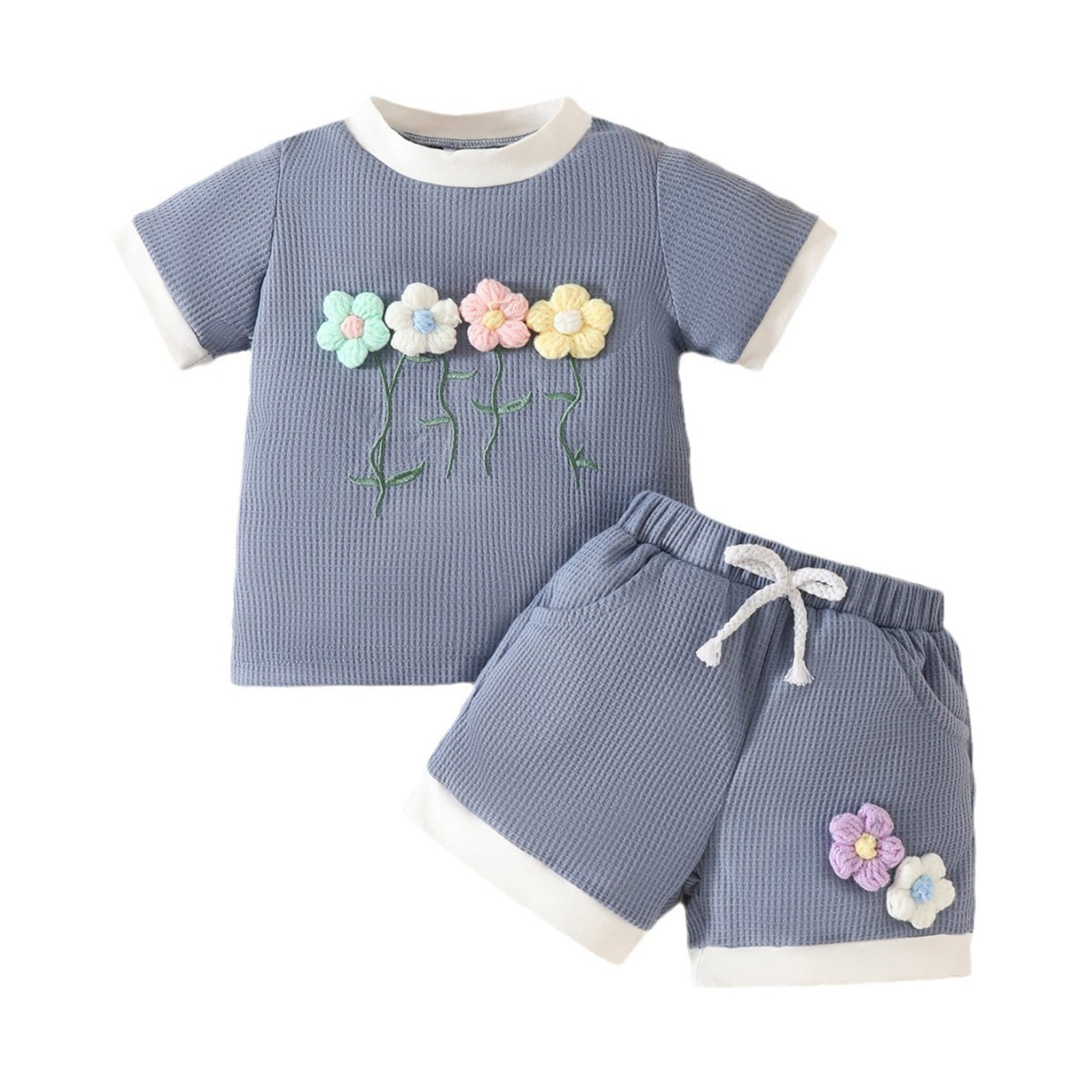 Spring Outfits for Girls 3d Floral Spring Infant Clothes,short Sleeve ...