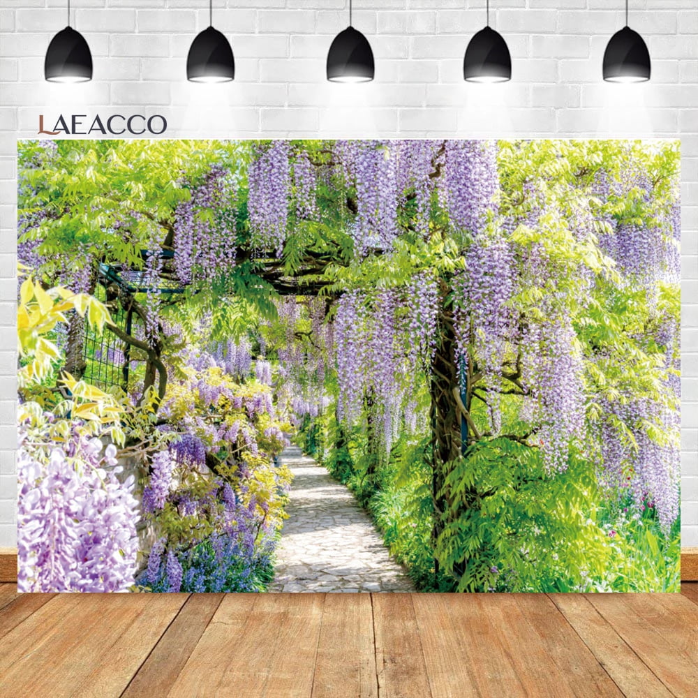 Spring Park Scenic Backdrop Garden Park Pink Floral Blossom Trees ...