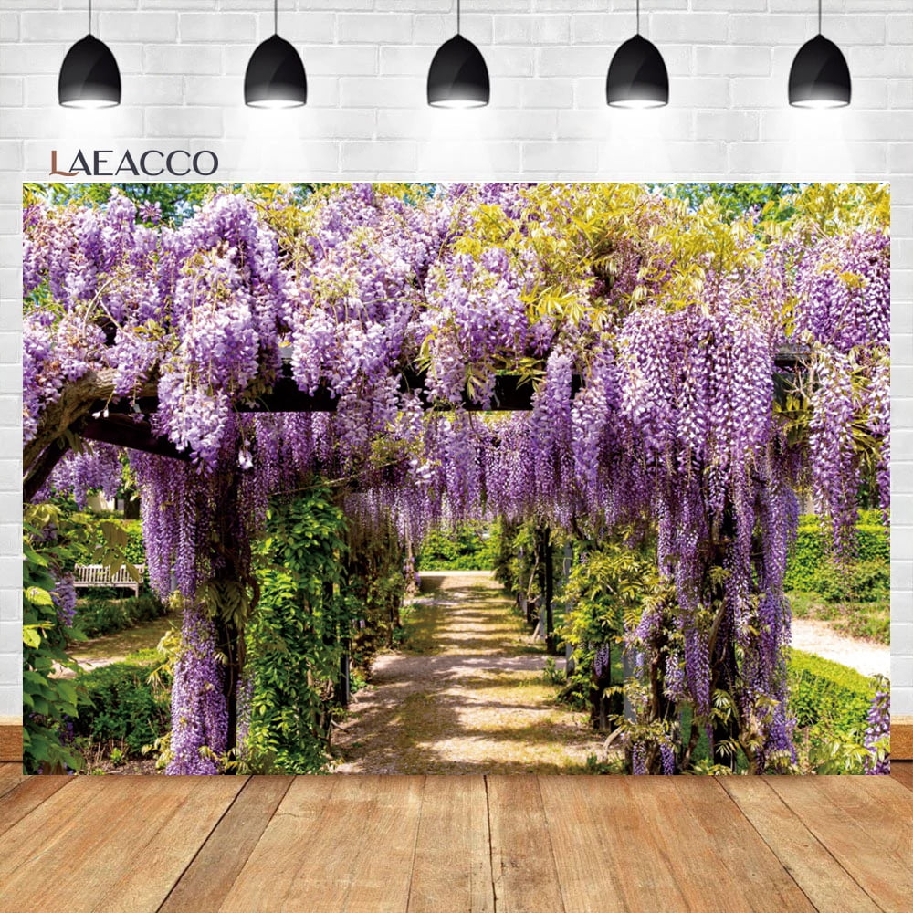 Spring Park Scenic Backdrop Garden Park Pink Floral Blossom Trees ...