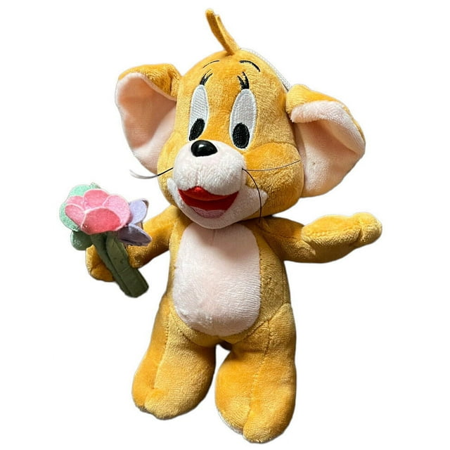 Spring Pastel Flowers Jerry Mouse From Tom & Jerry Cartoon Plush Doll ...