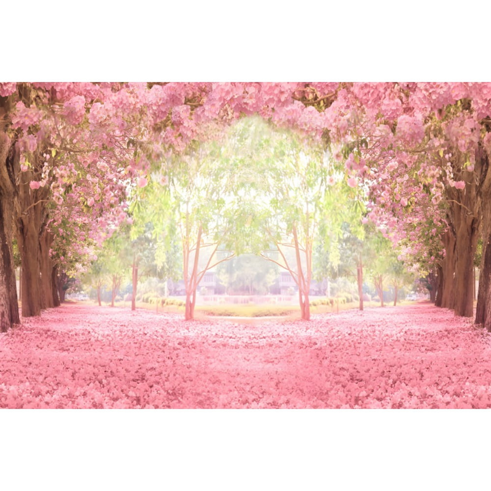 Spring Photo Backdrop Meadow Garden Grassland Park Flower Trees ...