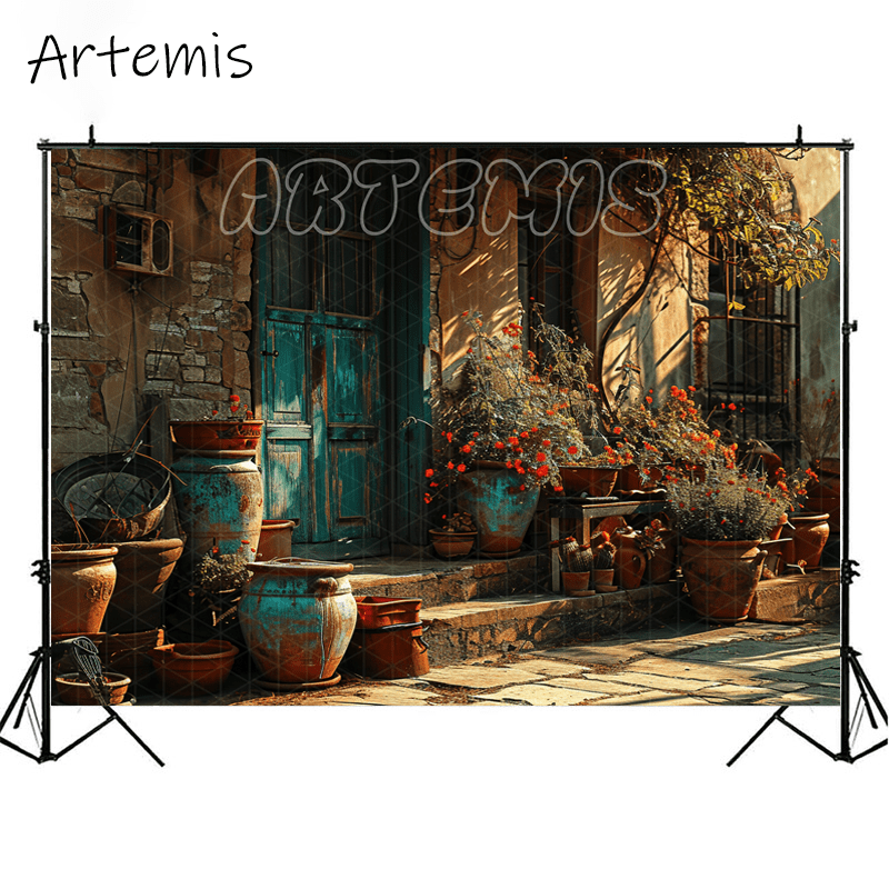 Spring Photography Backdrop Farm Market Shop Front Rustic Texture ...