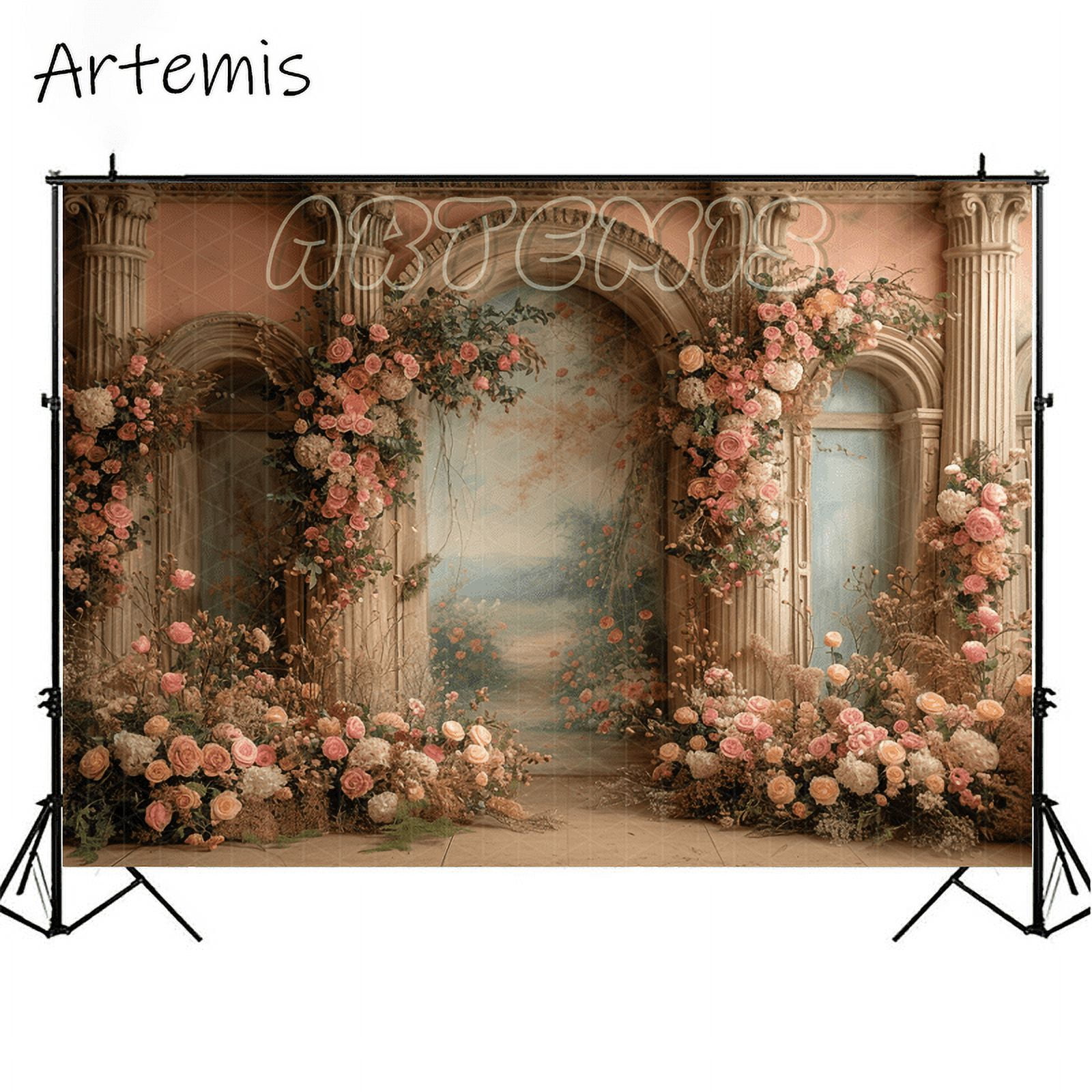 Spring Photography Backdrop Prop Room Wedding Pink Floral Dreamy Pastel ...