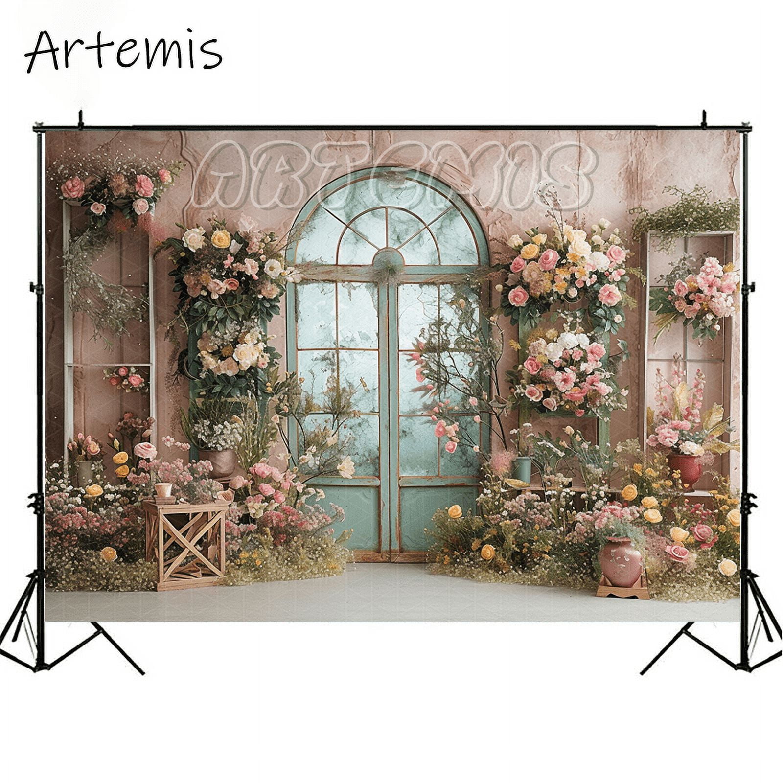 Spring Photography Backdrop Prop Room Wedding Pink Floral Dreamy Pastel ...