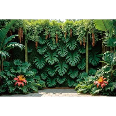 Spring Photography Backdrop Tropical Greery Leaves Grass Photo ...