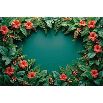 Spring Photography Backdrop Tropical Greery Leaves Grass Photo ...