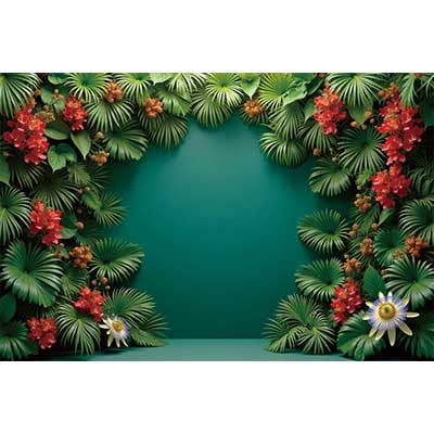 Spring Photography Backdrop Tropical Greery Leaves Grass Photo ...