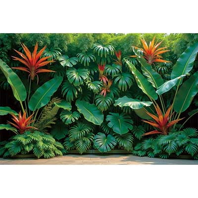 Spring Photography Backdrop Tropical Greery Leaves Grass Photo ...