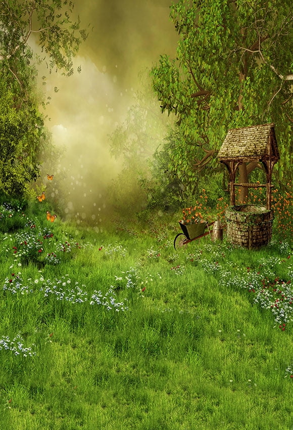 Spring Photography Backdrops Easter Grass Fairy Forest Cake Portrait ...