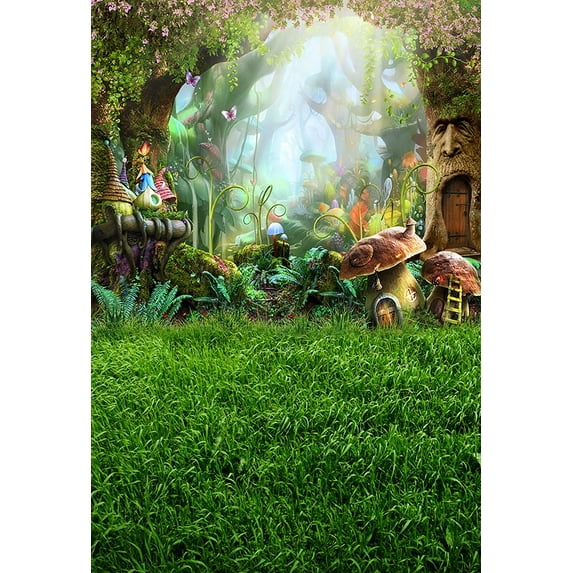 Spring Photography Backdrops Easter Grass Fairy Forest Cake Portrait ...