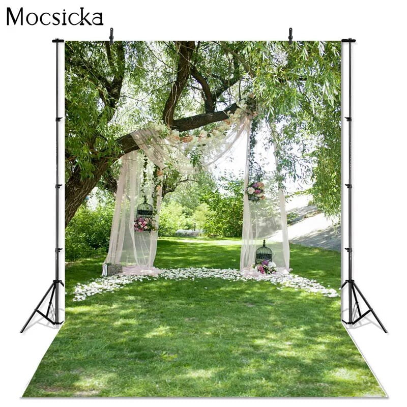 Spring Photography Background Big Tree Wedding Bird Cage Decoration ...