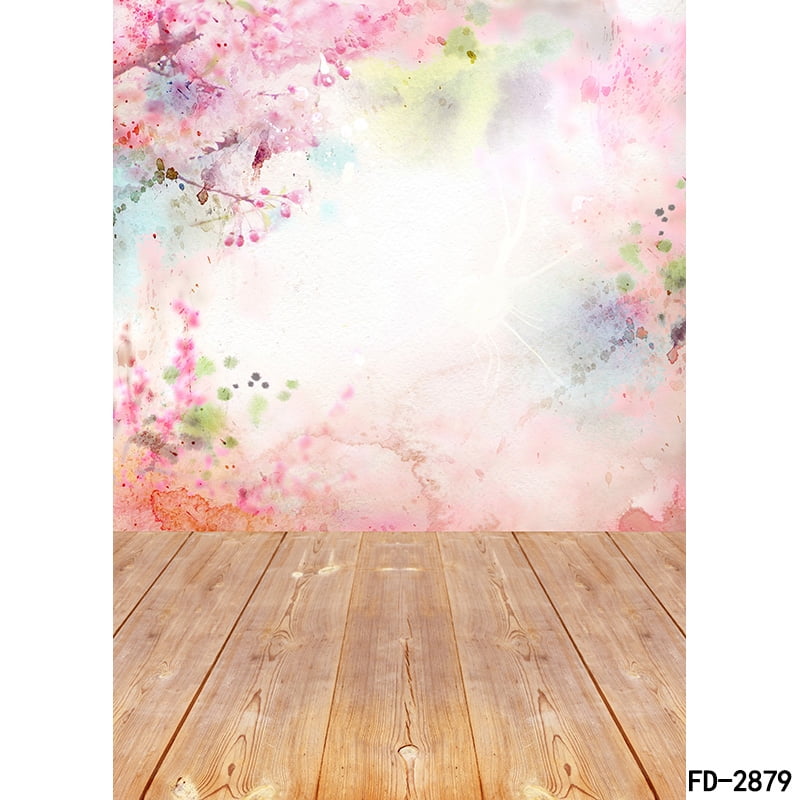 Spring Photography Background Flower Wood Floor Backdrop Studio Photo ...