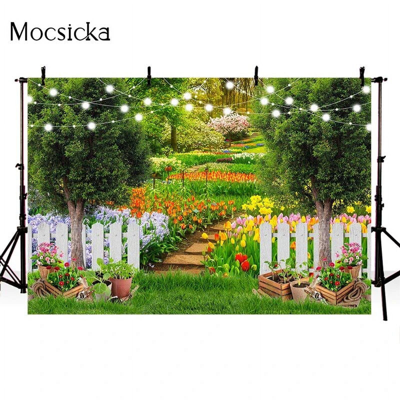 Spring Photography Background Forest Garden Flowers Decoration Props ...