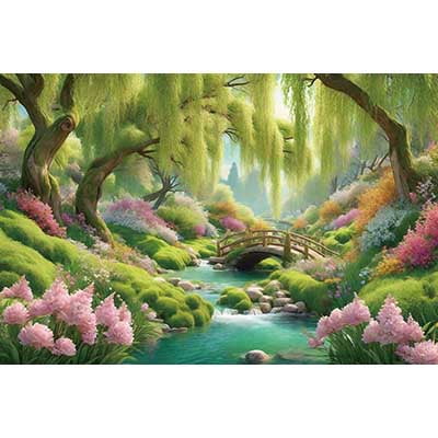 Spring Photography Background Natural Sce Gre Tree Pink Sakura ...