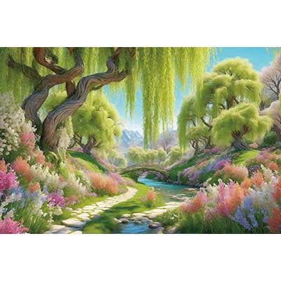 Spring Photography Background Natural Sce Gre Tree Pink Sakura ...