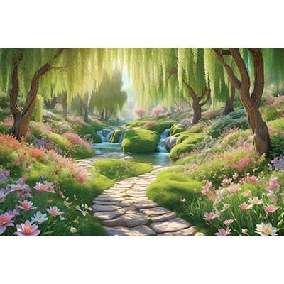 Spring Photography Background Natural Sce Gre Tree Pink Sakura ...