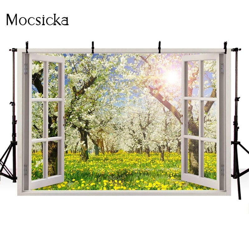 Spring Photography Background Window Sunshine Decoration Studio Props ...