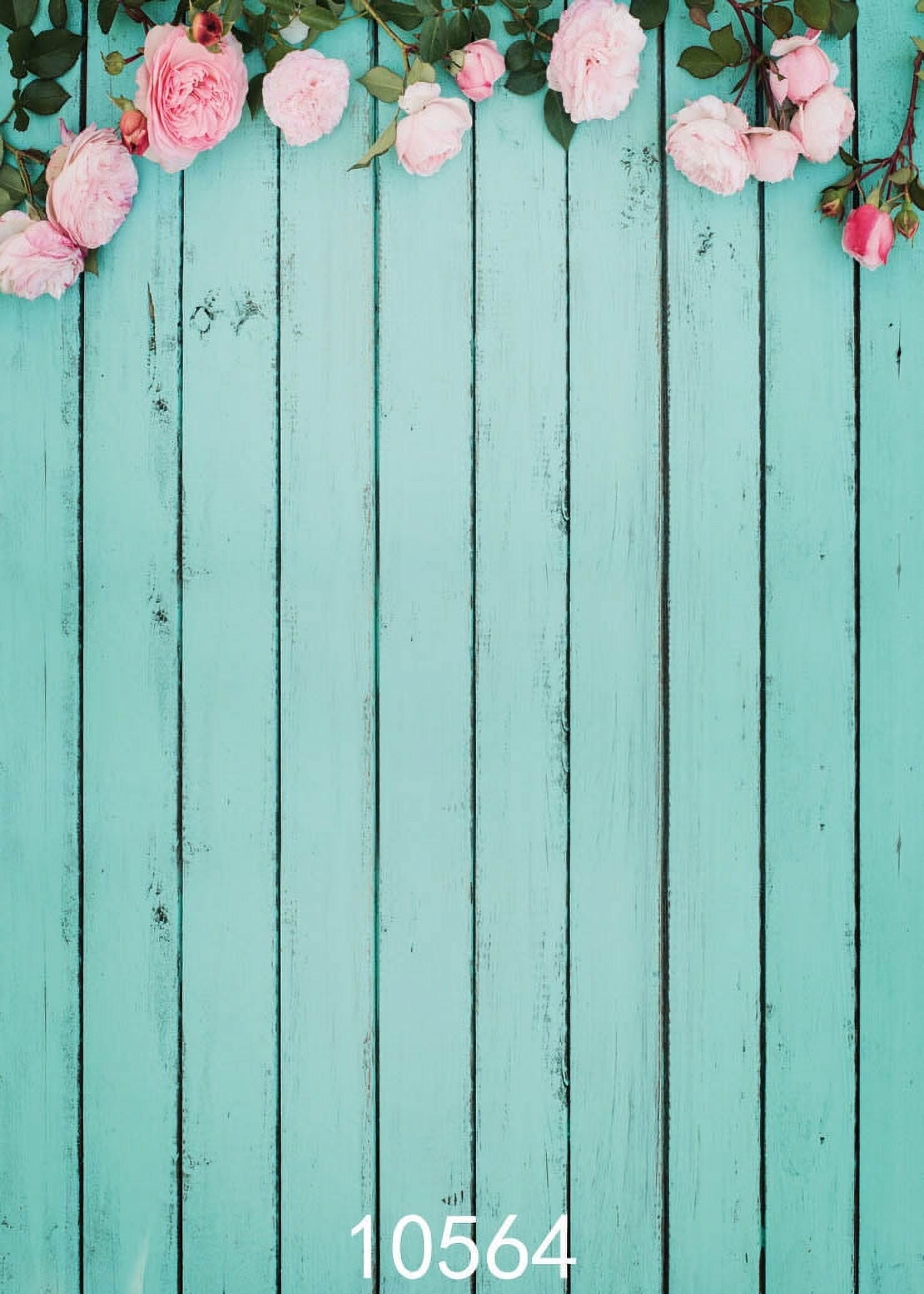 Spring Photography Backgrounds Flower Watercolor Painting Wall Wood ...